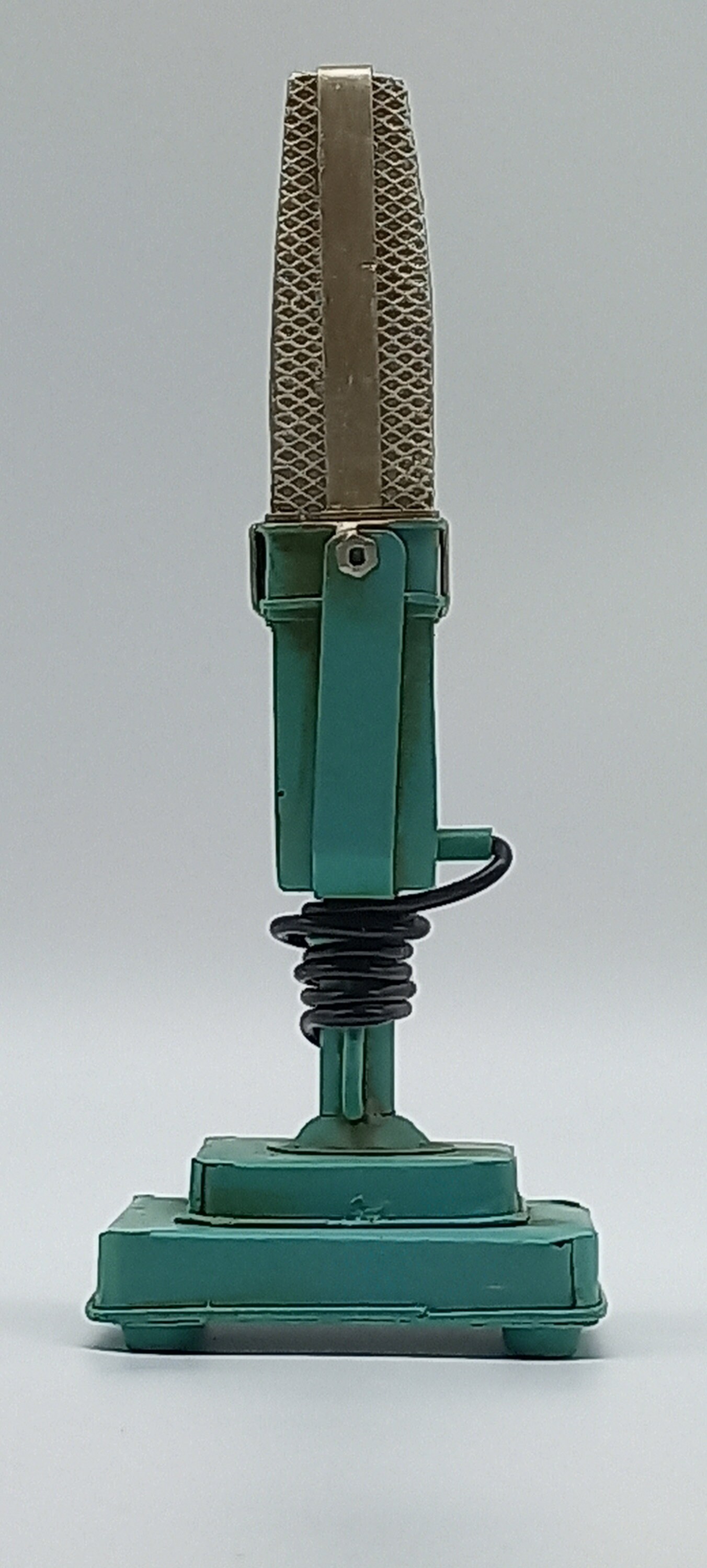 Vintage Style Handmade Metal Microphone Model - Decorative Retro Accent ...