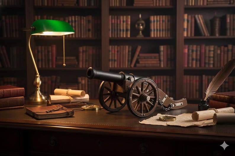 Handmade Metal Cannon Model | Vintage Style Military Desk Decor - Etsy