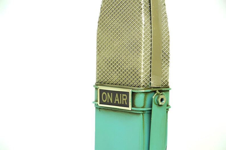 Handmade Vintage-style Decorative Metal Microphone | Unique Object ...