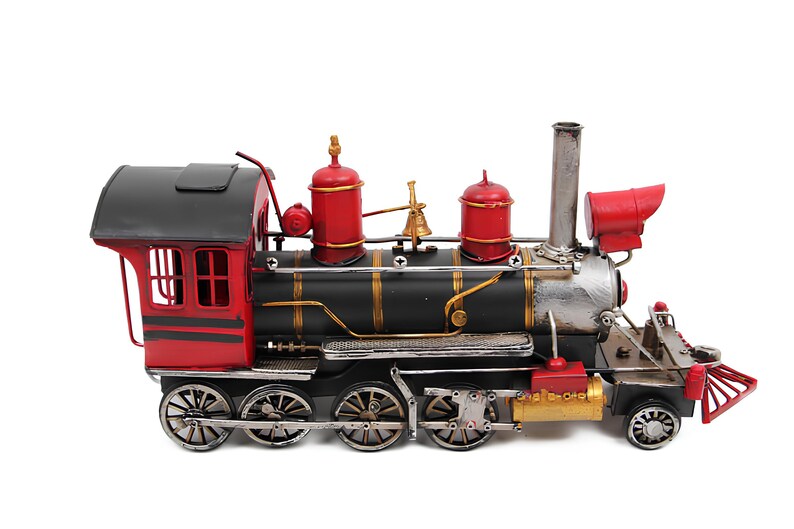 Vintage Style Handmade Metal Locomotive Model - Decorative Tabletop ...