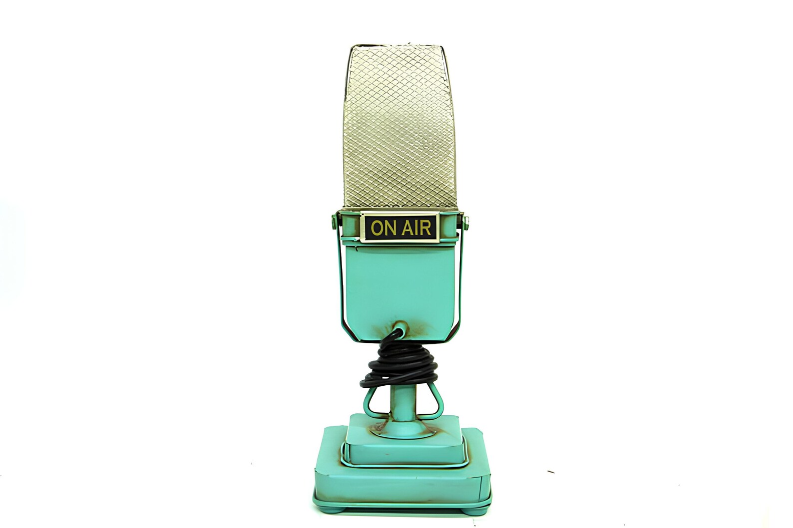 Handmade Vintage-style Decorative Metal Microphone | Unique Object ...