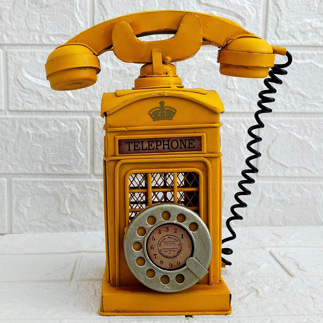 Vintage Style Decorative Telephone Handset Piggy Bank Handmade Metal ...