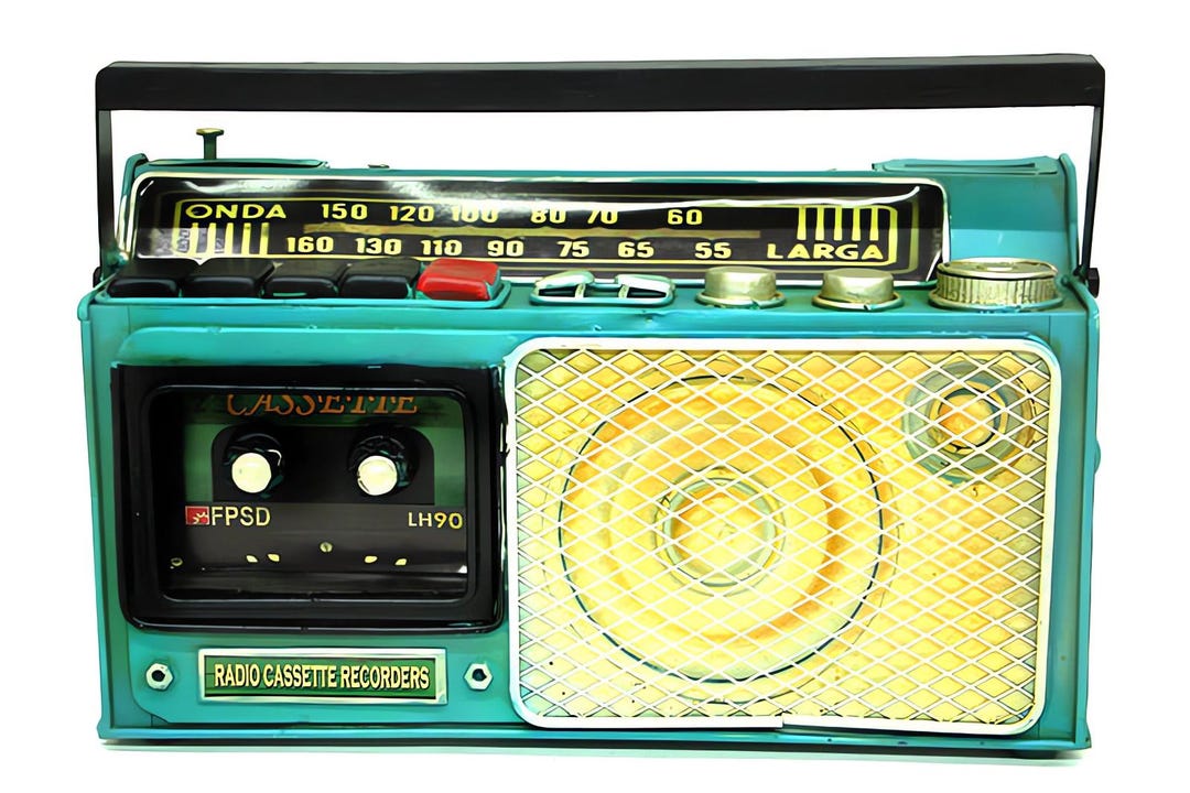 Vintage Metal Radio Piggy Bank, Retro Decorative Collectible, Hand ...