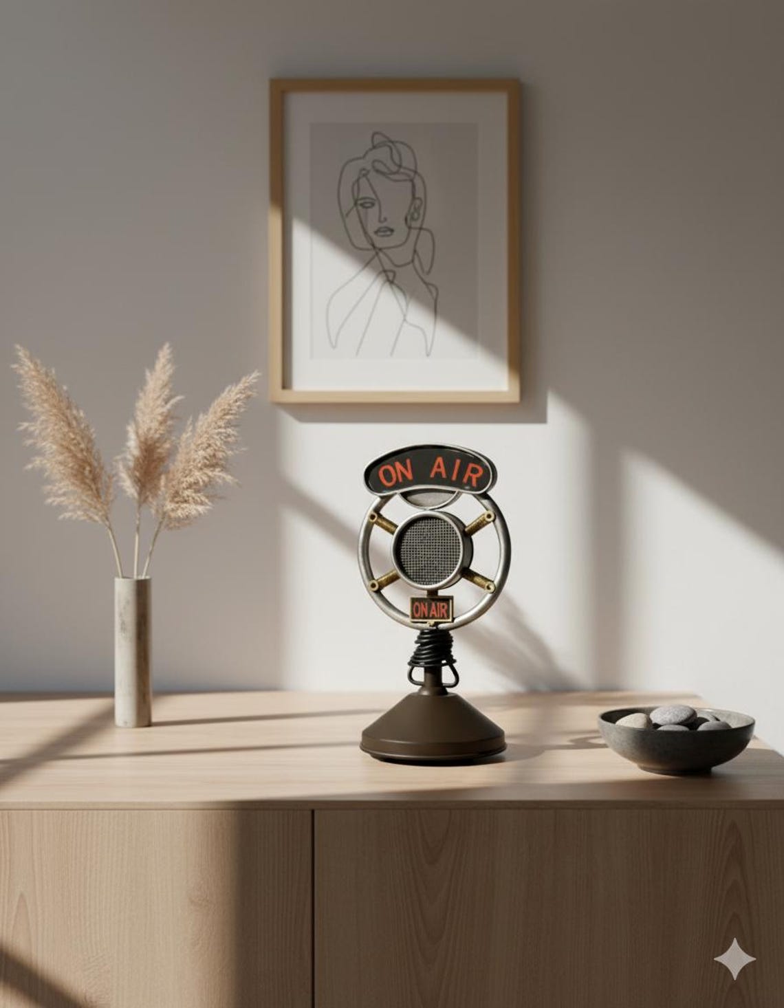 Handcrafted Vintage Style Metal Microphone – Unique Tabletop Decor - Etsy