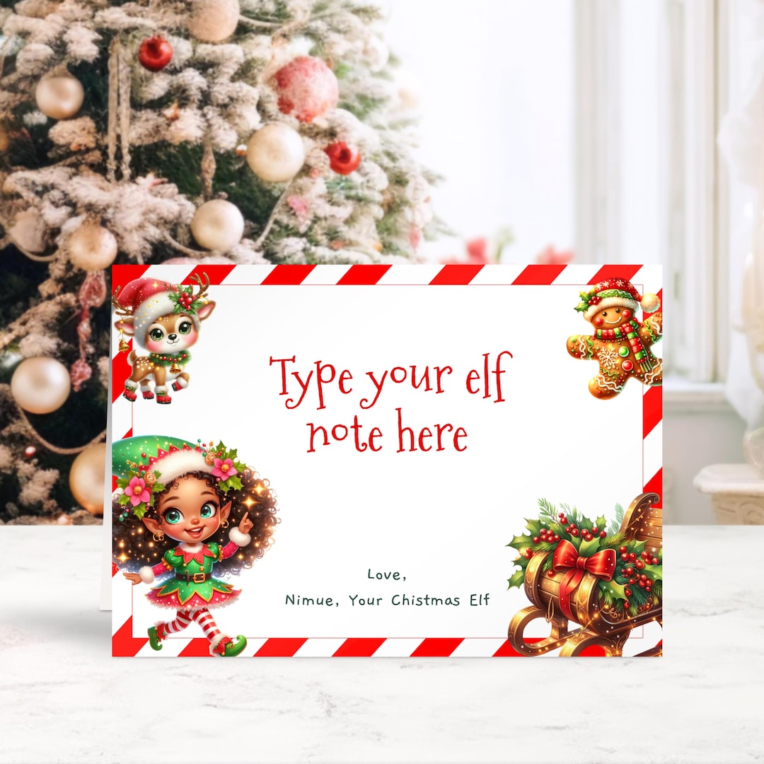 Editable Elf Note Template, Printable Elf Note Cards, Elf Props and ...