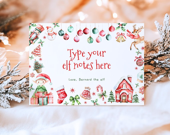 Note From Your Elf, Printable Elf Note, Printable Christmas Activities ...