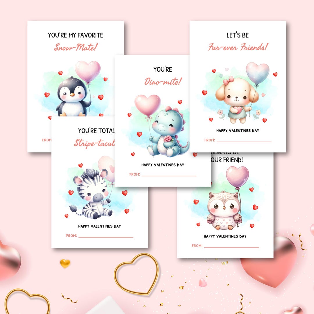 Editable Valentines Day Cards for Kids, Valentines Gift Tags, Classroom ...