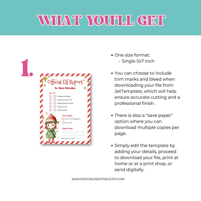 Editable Elf Report Card Printable, Official Christmas Girl Elf Report ...