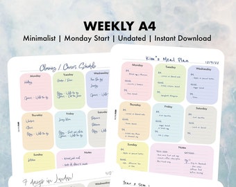 Week View Planner - Etsy