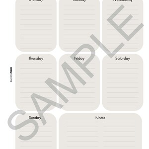 Week View Planner A4 Printable PDF Inserts Monday Start 2 Versions ...