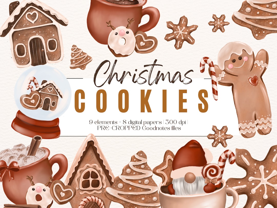 Christmas Clipart | Christmas Cookies Items Download | Gingerbread ...