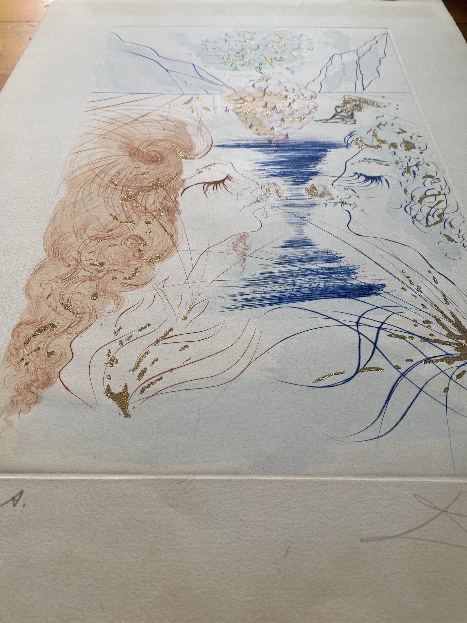 Salvador Dali - “the Kiss” RARE ARTIST PROOF 1972 Etching From Series ...