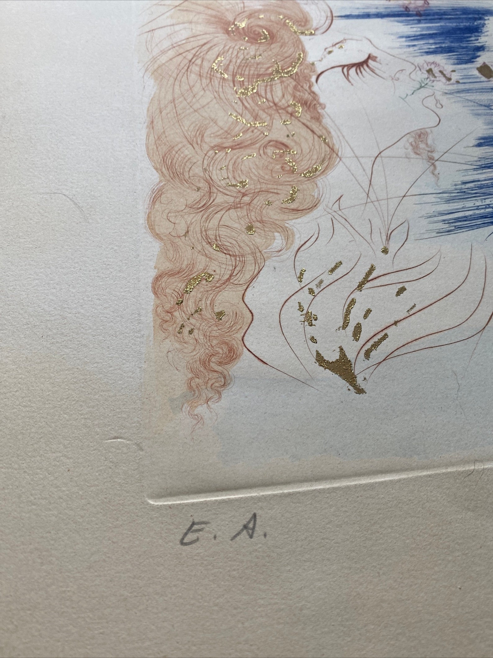 Salvador Dali - “the Kiss” RARE ARTIST PROOF 1972 Etching From Series ...