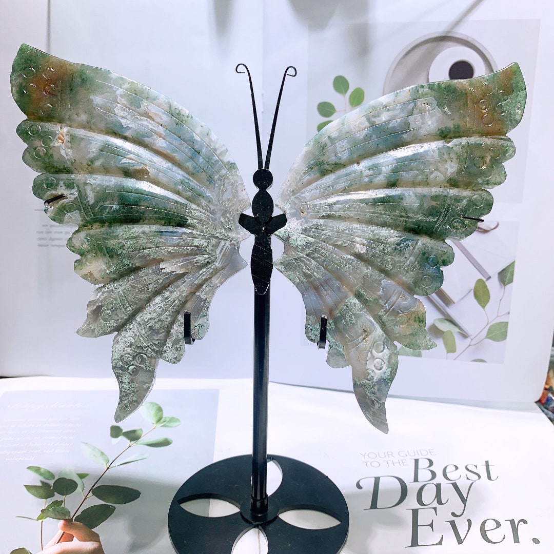 5.6crystal Butterfly Wings,crystal Wings With Free Stand, Crystal Gift ...