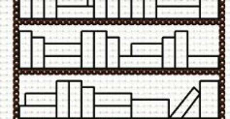 2025 - 100 Bookcase Reading Tracker - Cross Stitch Pattern 8 Shelves ...