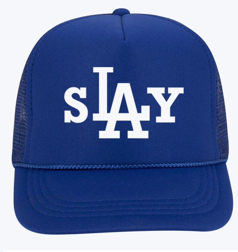 SLAY LA Embroidered Foam Trucker Hat - Etsy