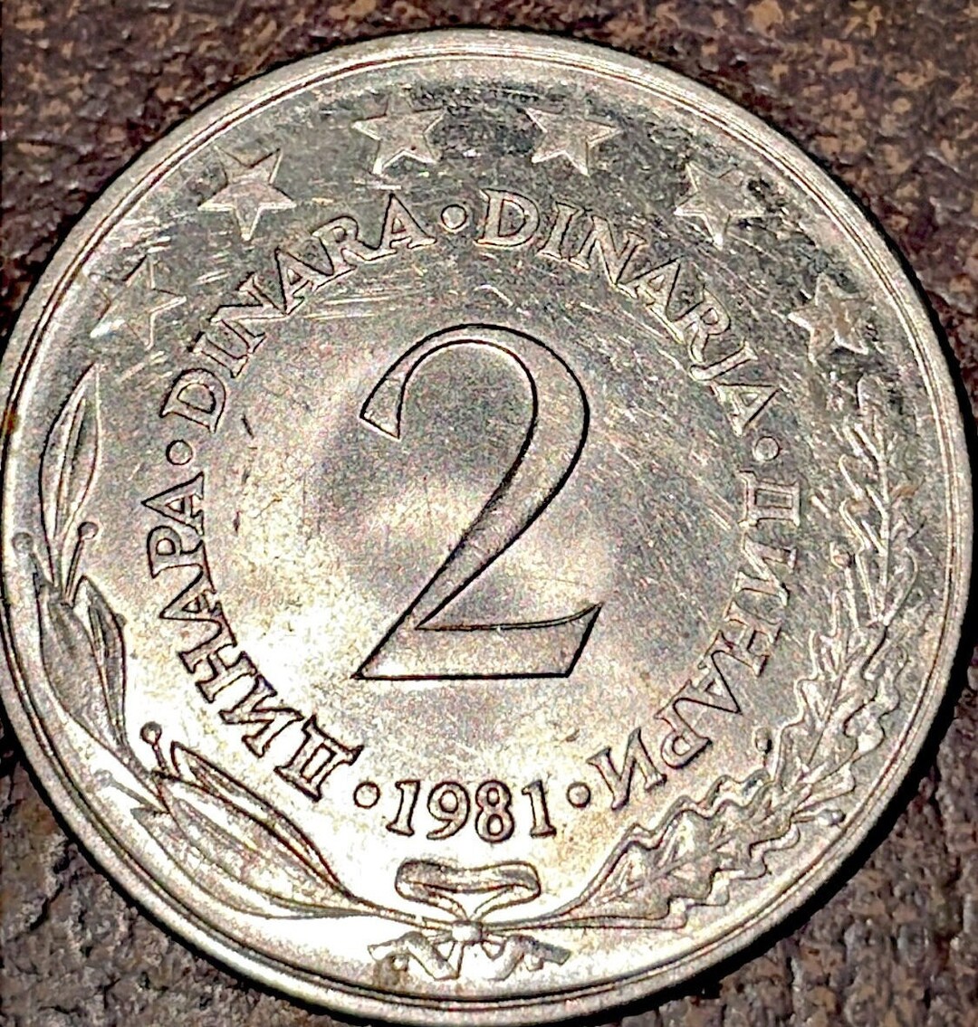 1981 Yugoslavia 2 two Dinara Coin. - Etsy
