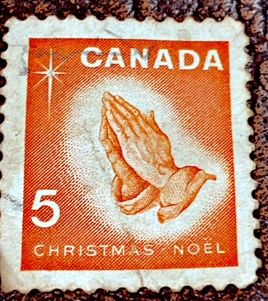 1966 Canada 5 Cent Stamp Praying Hands. - Etsy