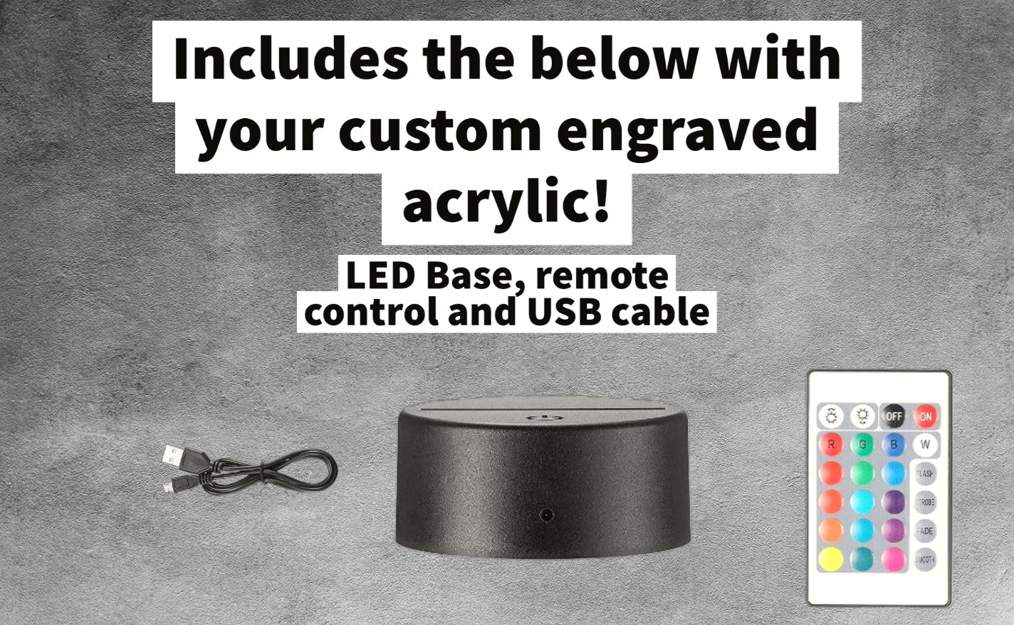 Laser Engraved LED Light up Display/sign, Custom Night Light, Desk Lamp ...