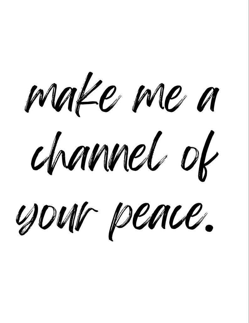 Make Me a Channel of Your Peace - Etsy