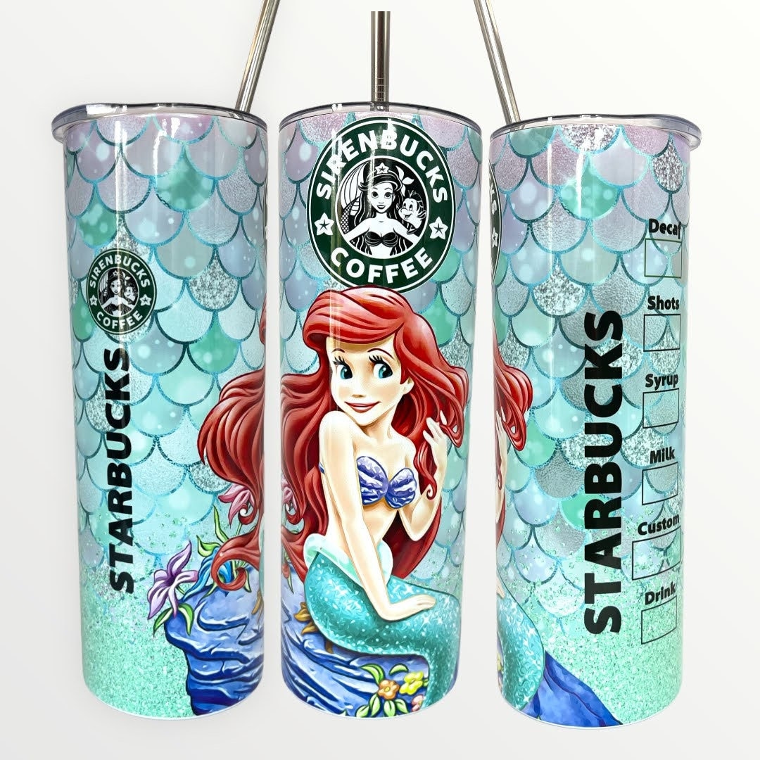 Starbucks Mermaid Princess Insulated 20oz/30oz Thermal Skinny - Etsy