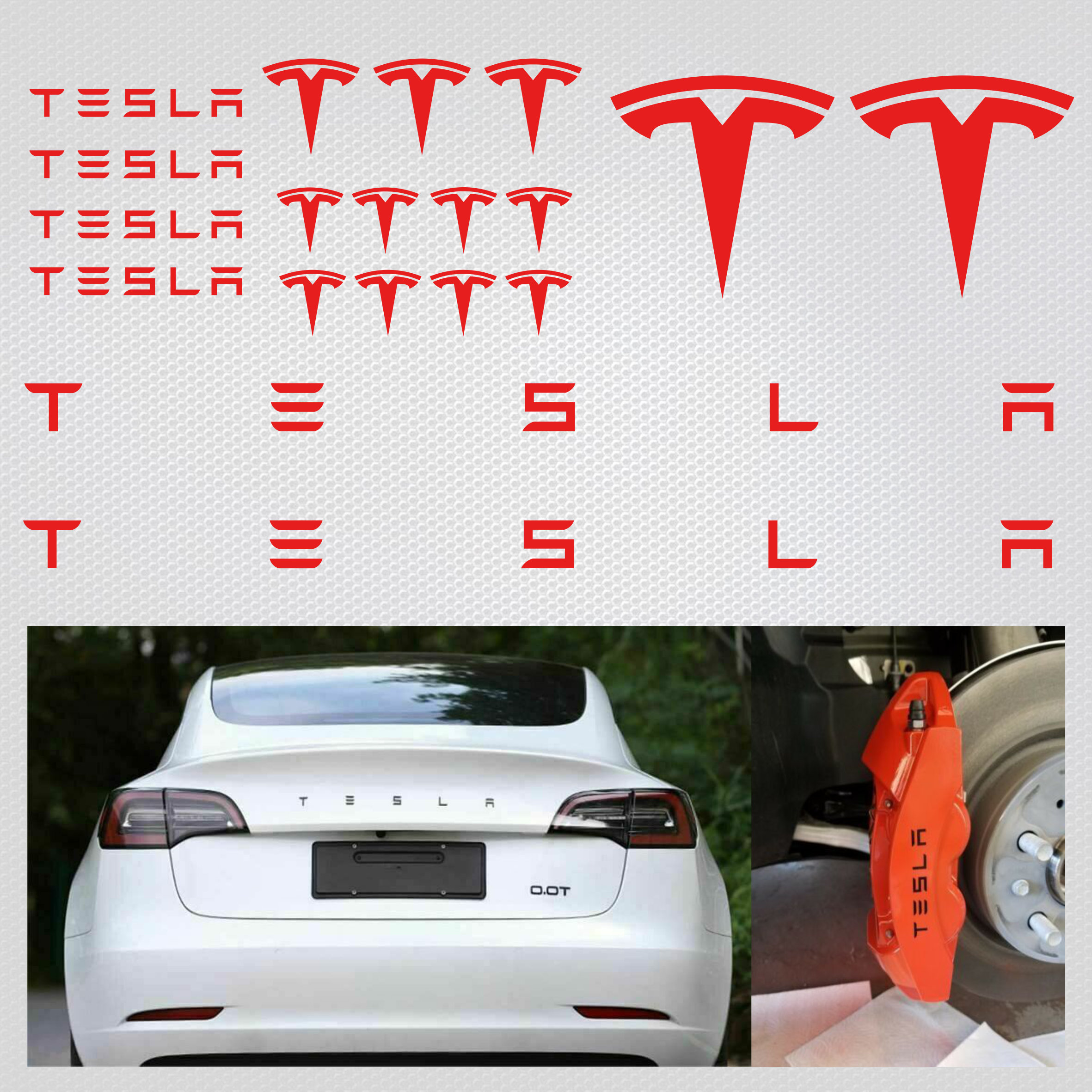 Tesla Stickers Rear Update Model S and X Brake Callipers Decals Vinyl ...