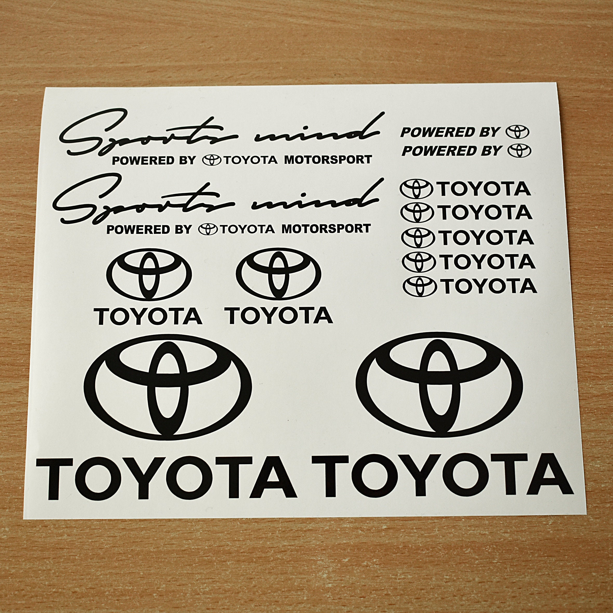 Sports Mind Powered by Toyota Motorsport Car Stickers Cut From ORACAL ...