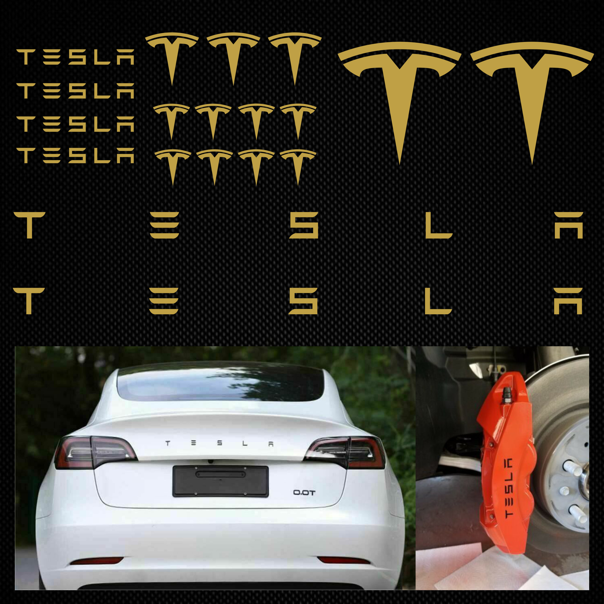 Tesla Stickers Rear Update Model S and X Brake Callipers Decals Vinyl ...