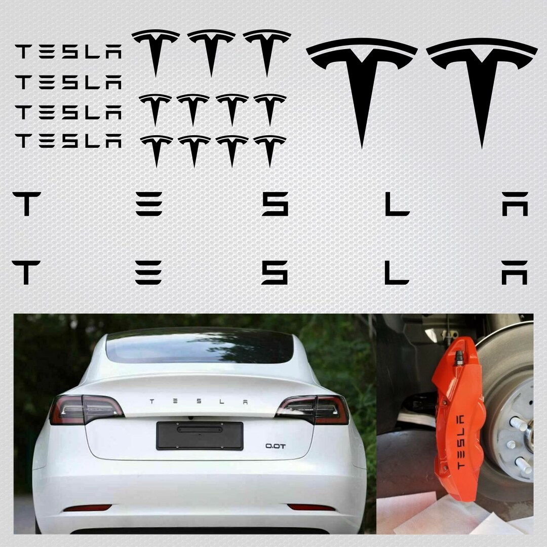 Tesla Stickers Rear Update Model S and X Brake Callipers Decals Vinyl ...