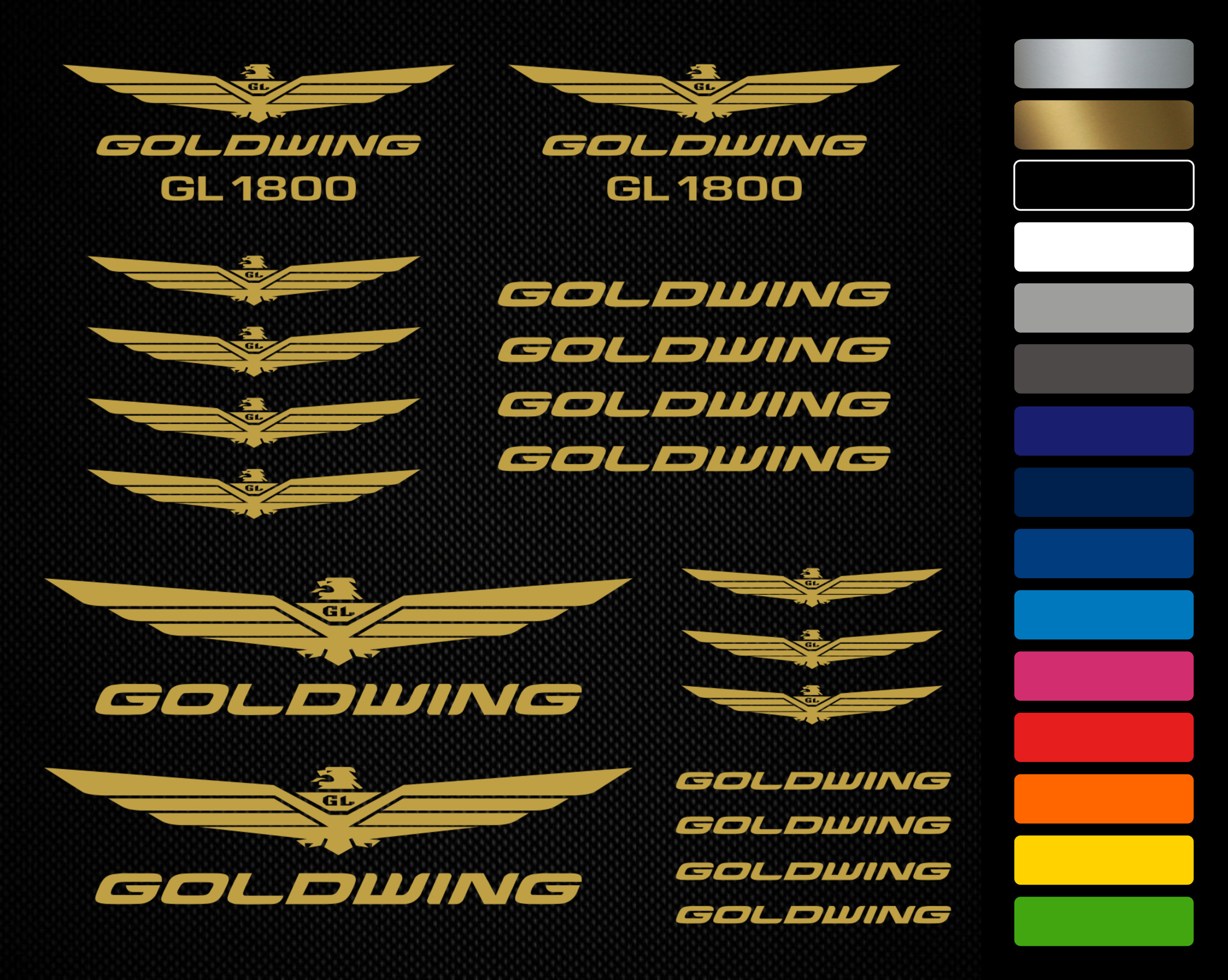 Goldwing Sticker Pack Gold Wing Decals for GL 1800 Silver - Etsy UK