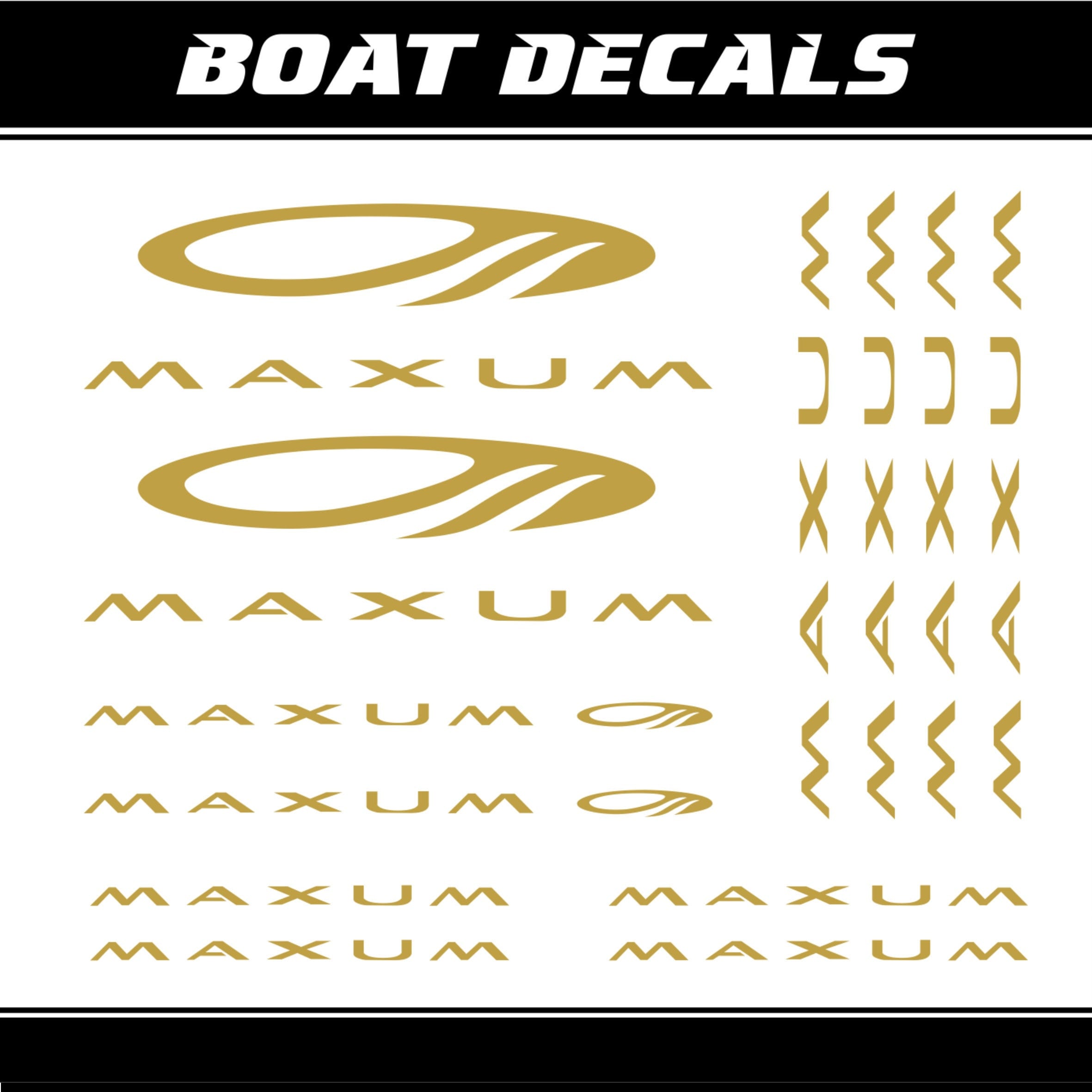 Maxum Boat Decal 12x Replacement Maxxum Marine Cruiser Emblem Yacht ...