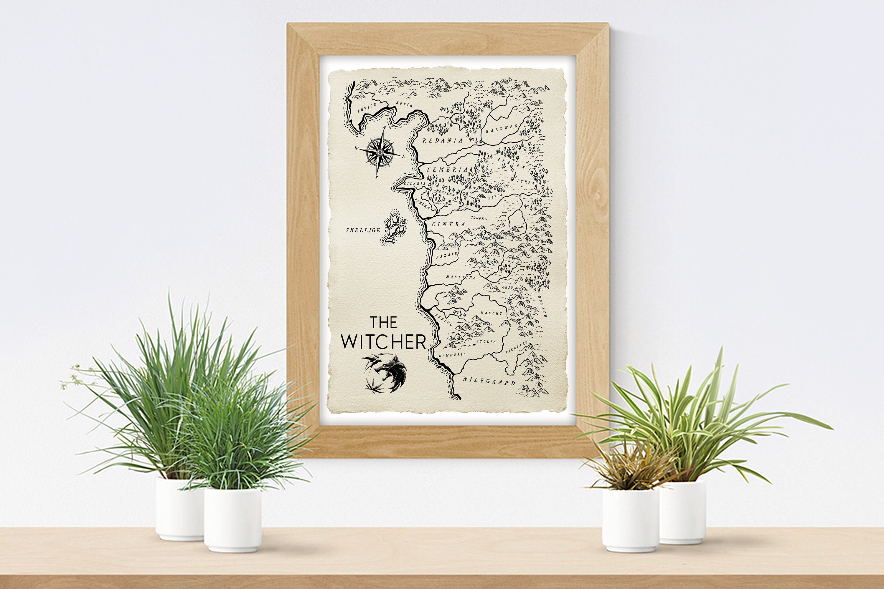 Witcher Map Continent Geralt of Rivia Art Witcher Poster - Etsy UK