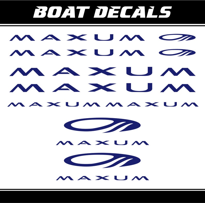 Maxum Boat Stickers Made of Self-adhesive Foil to Renew Lettering in ...