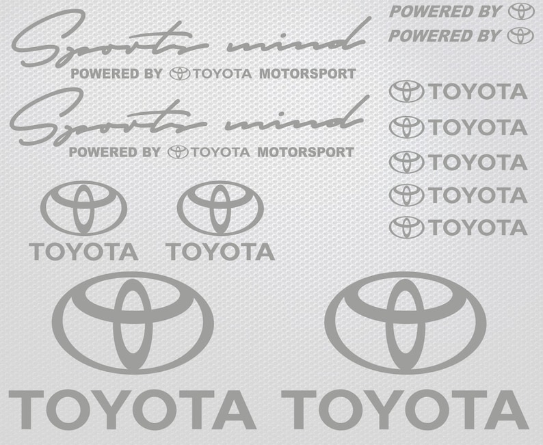 Sports Mind Powered by Toyota Motorsport Car Stickers Cut From ORACAL ...
