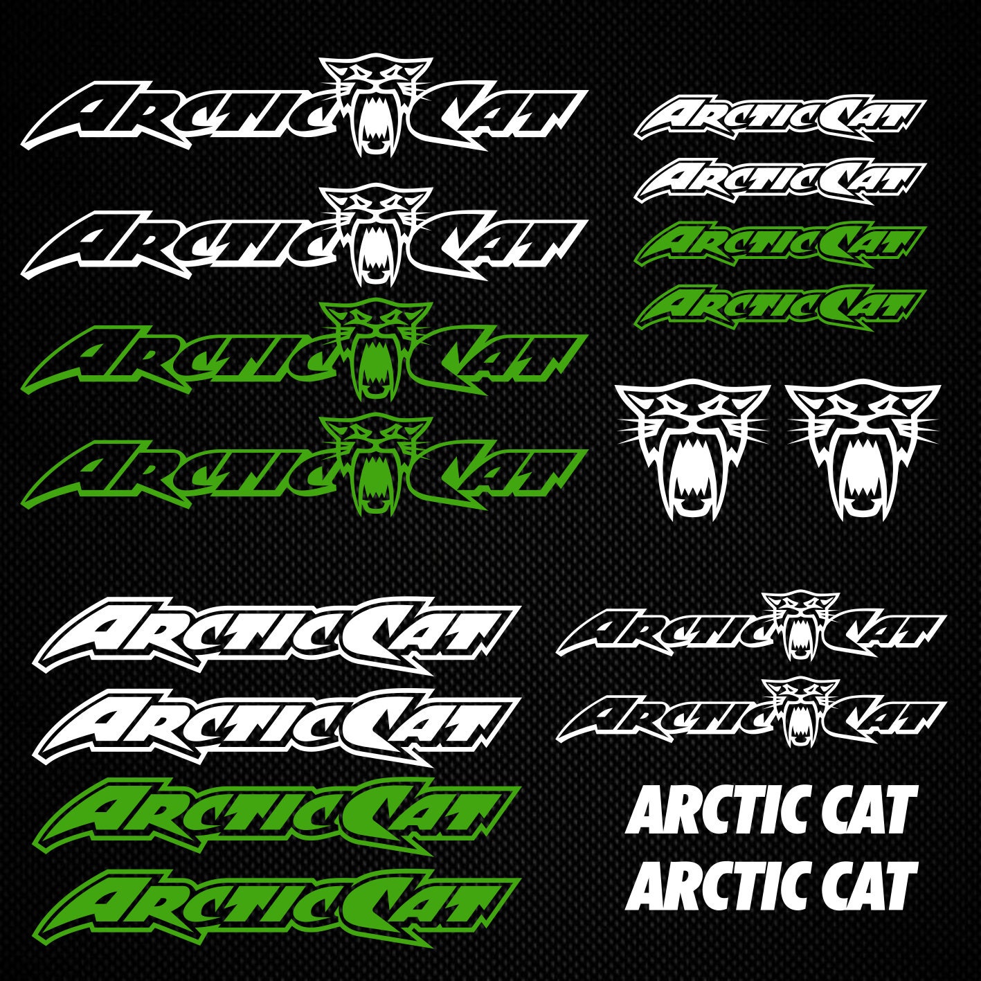 Arctic Cat Snowmobile Decals | Quad Stickers With Sled Ornament Racing ...
