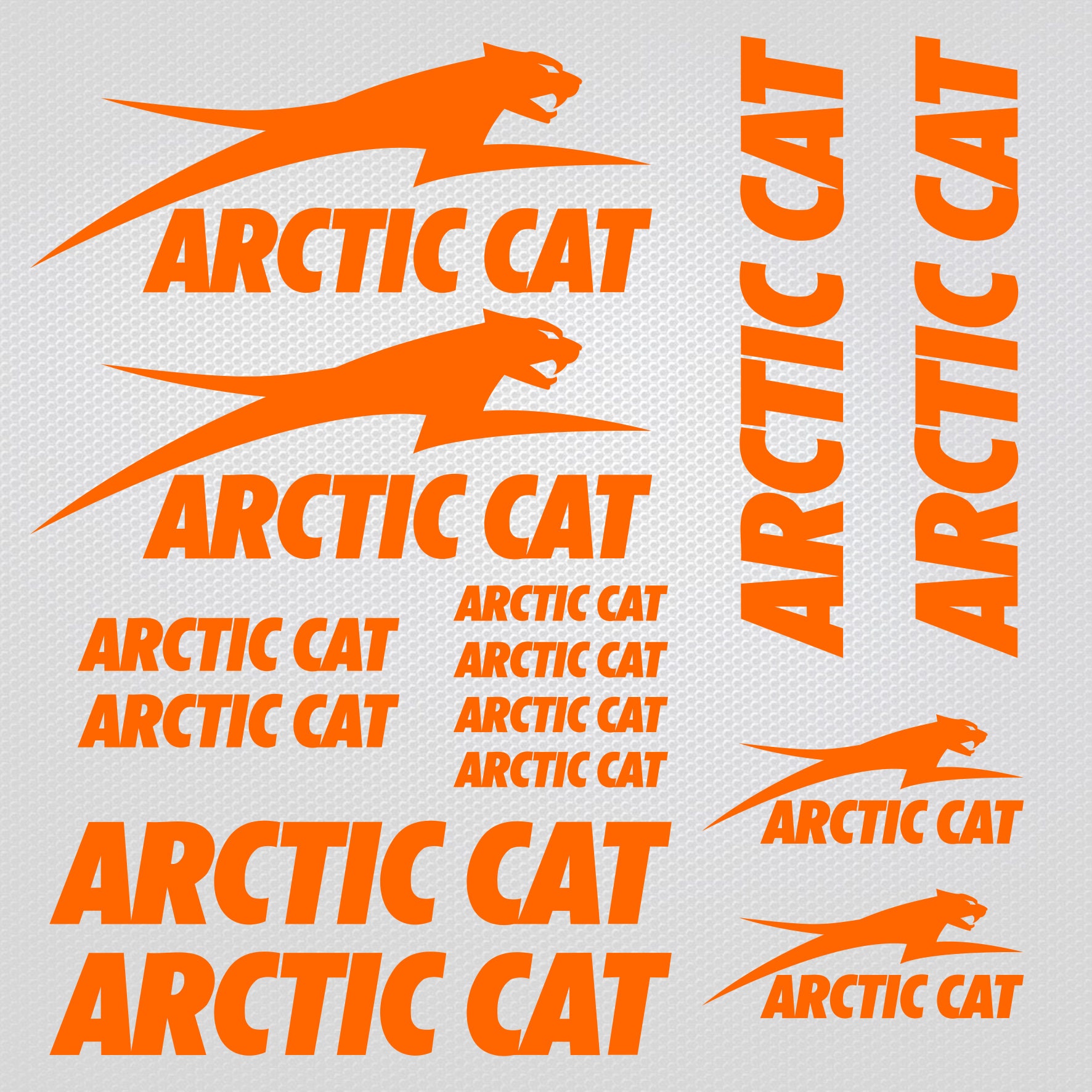 Arctic Cat Sticker Pack Quad Decals With Snowmobile Ornament Sport Team ...