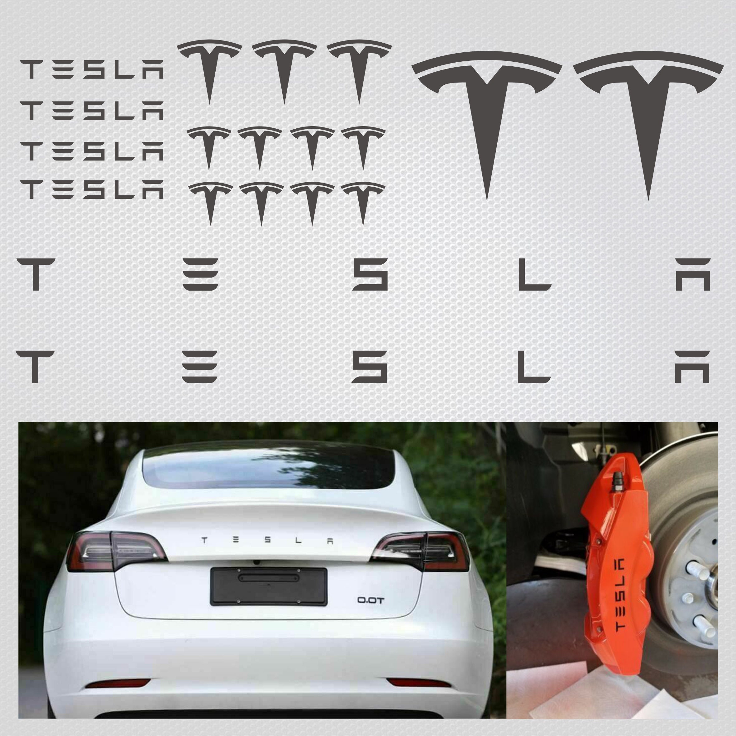Tesla Stickers Rear Update Model S and X Brake Callipers Decals Vinyl ...