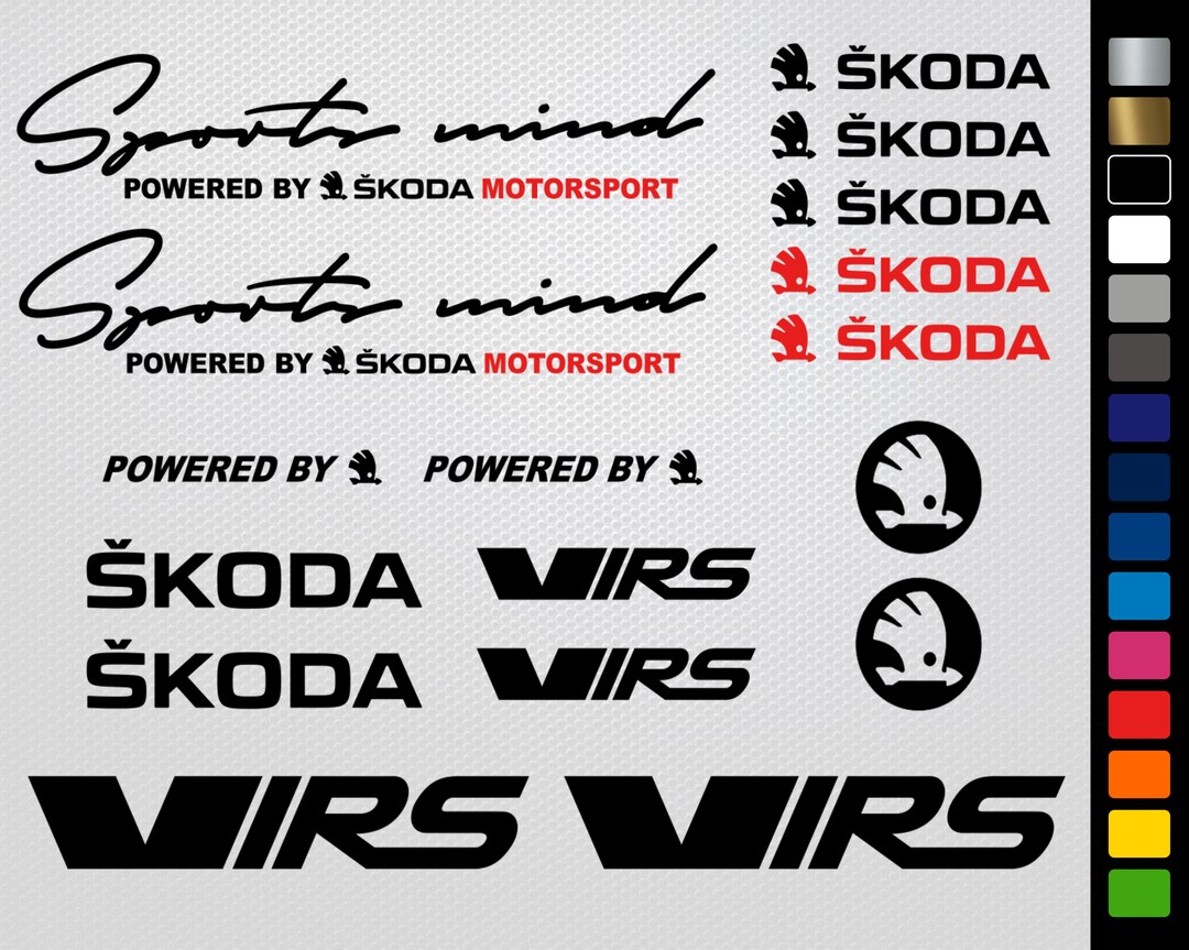 Powered by Skoda Decal Sports Mind VRS Sticker Car - Etsy