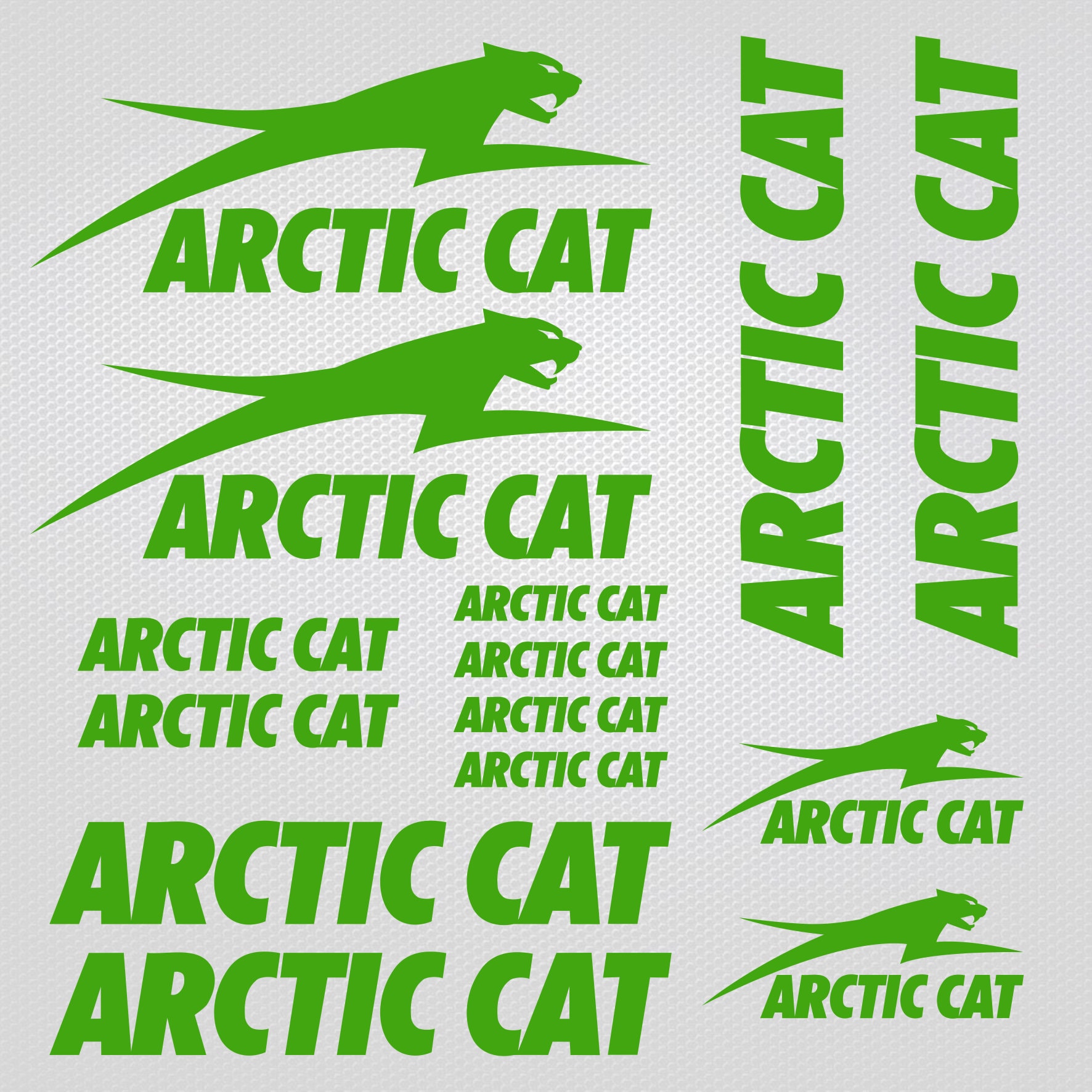 Arctic Cat Sticker Pack Quad Decals With Snowmobile Ornament Sport Team ...