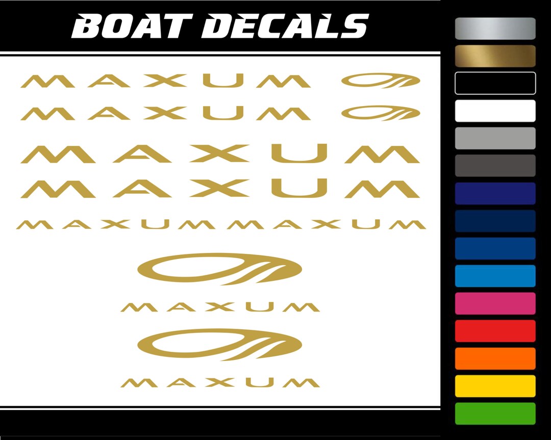 Maxum Sticker 40 Boat Decal Marine Maxxum Emblem Yacht - Etsy