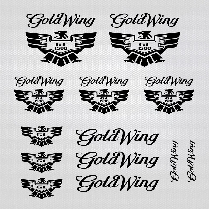 Goldwing Decal Stickers Motorcycle Accessories Gold Wing GL 1500 for Silver Eagle Honda Tank ...
