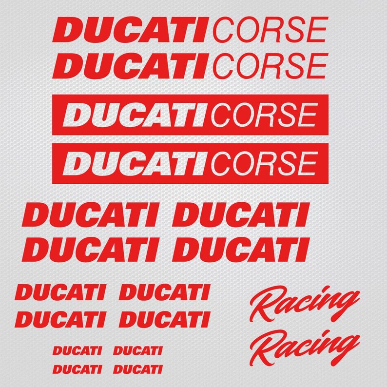 Ducati Corse Graphic Patterns Cut From ORACAL Self-adhesive Foil to ...