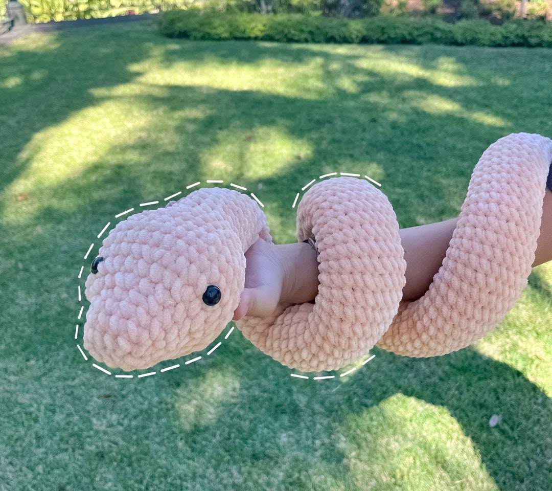 Danger Noodle, the Python Crochet Plushie Handmade Amigurumi Cute Soft ...