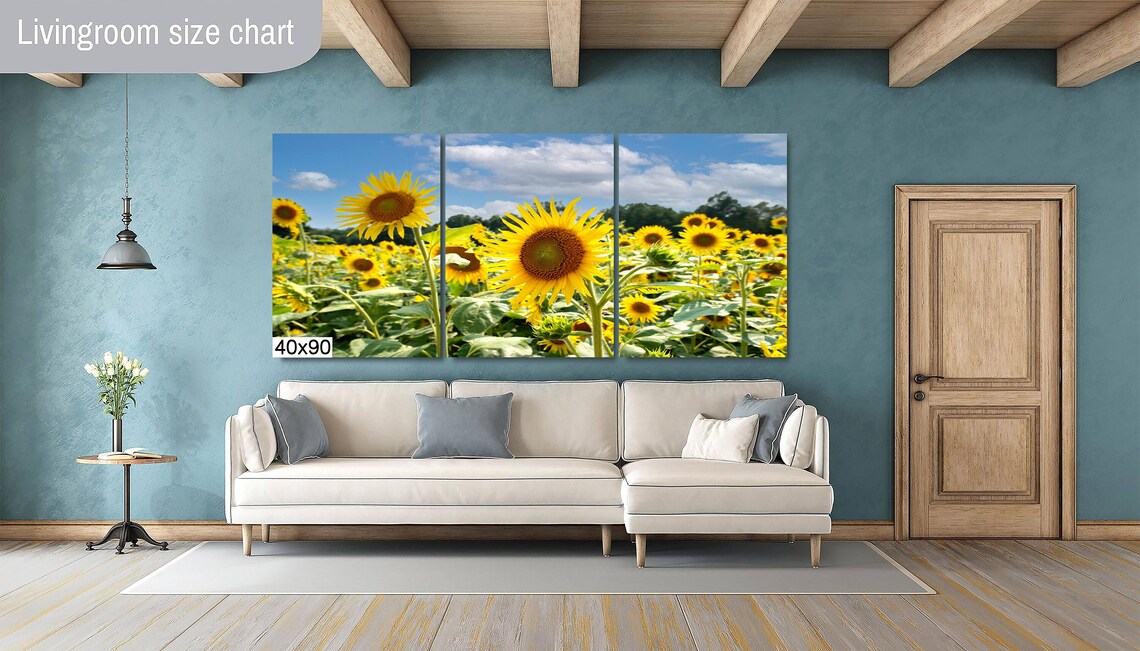 Sunflower Wall Art Sunflower Wall Decor Sunflower Canvas Sunflower ...