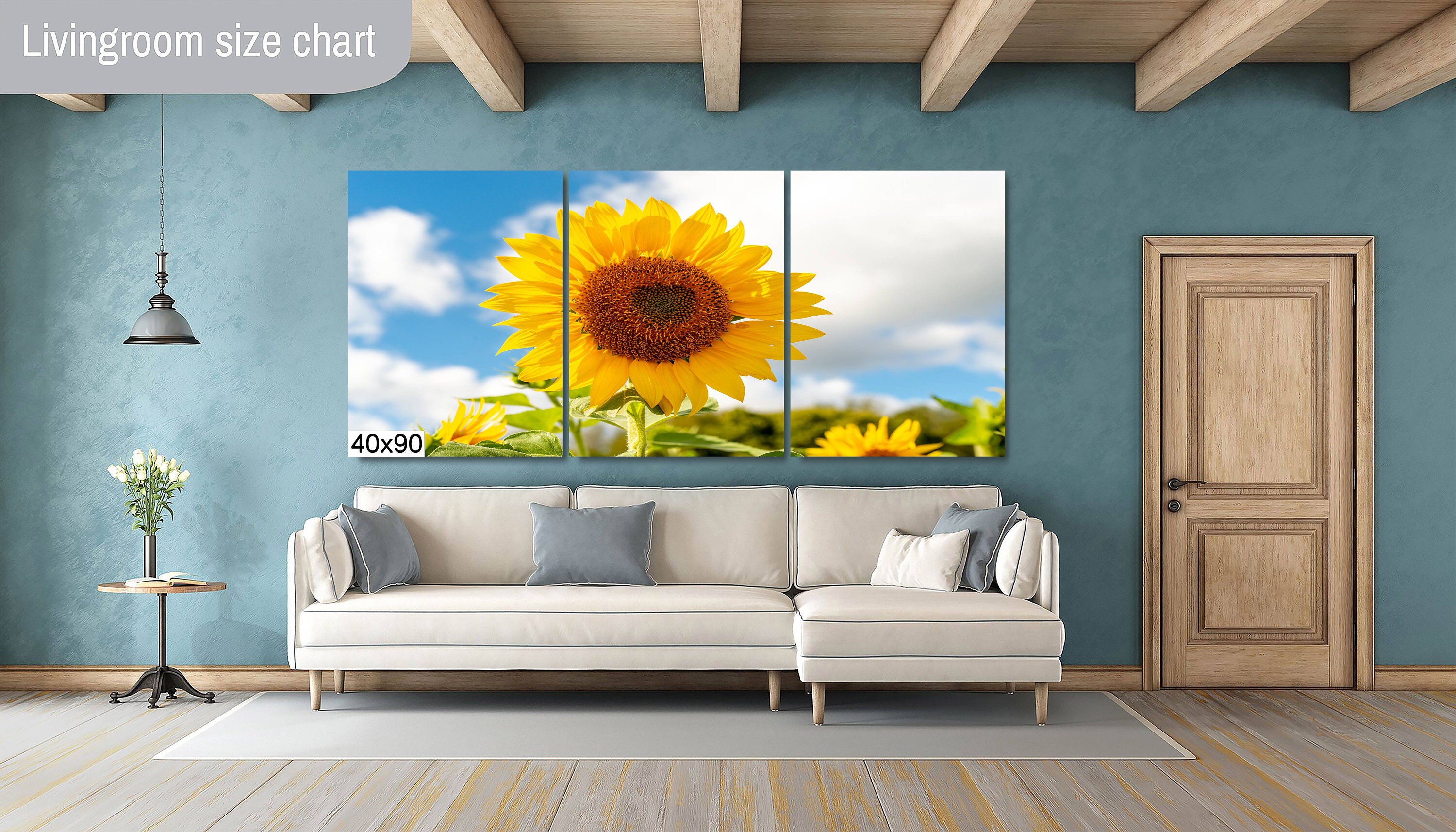 Sunflower3 Wall Art Sunflower Wall Decor Sunflower Canvas Sunflower ...