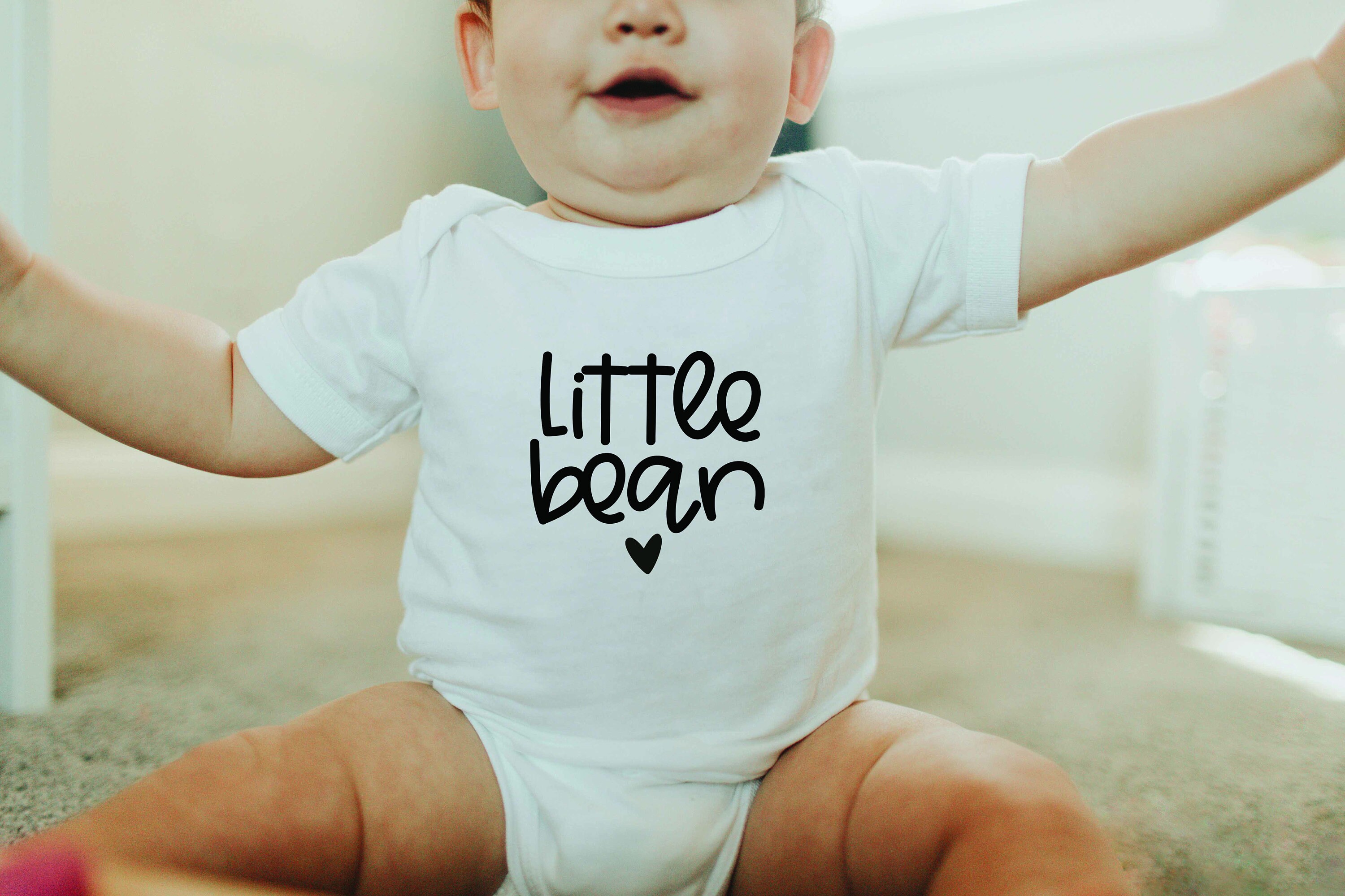 Little Bean Baby Romper, Coffee Baby Romper, Little Bean Romper, Baby ...