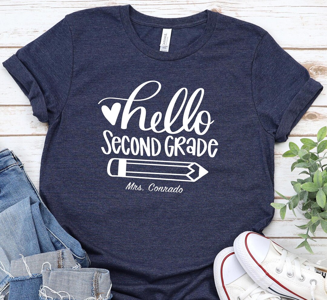 Second Grade Teacher Shirt 2nd Grade Teacher T-shirt cute Second Grade ...