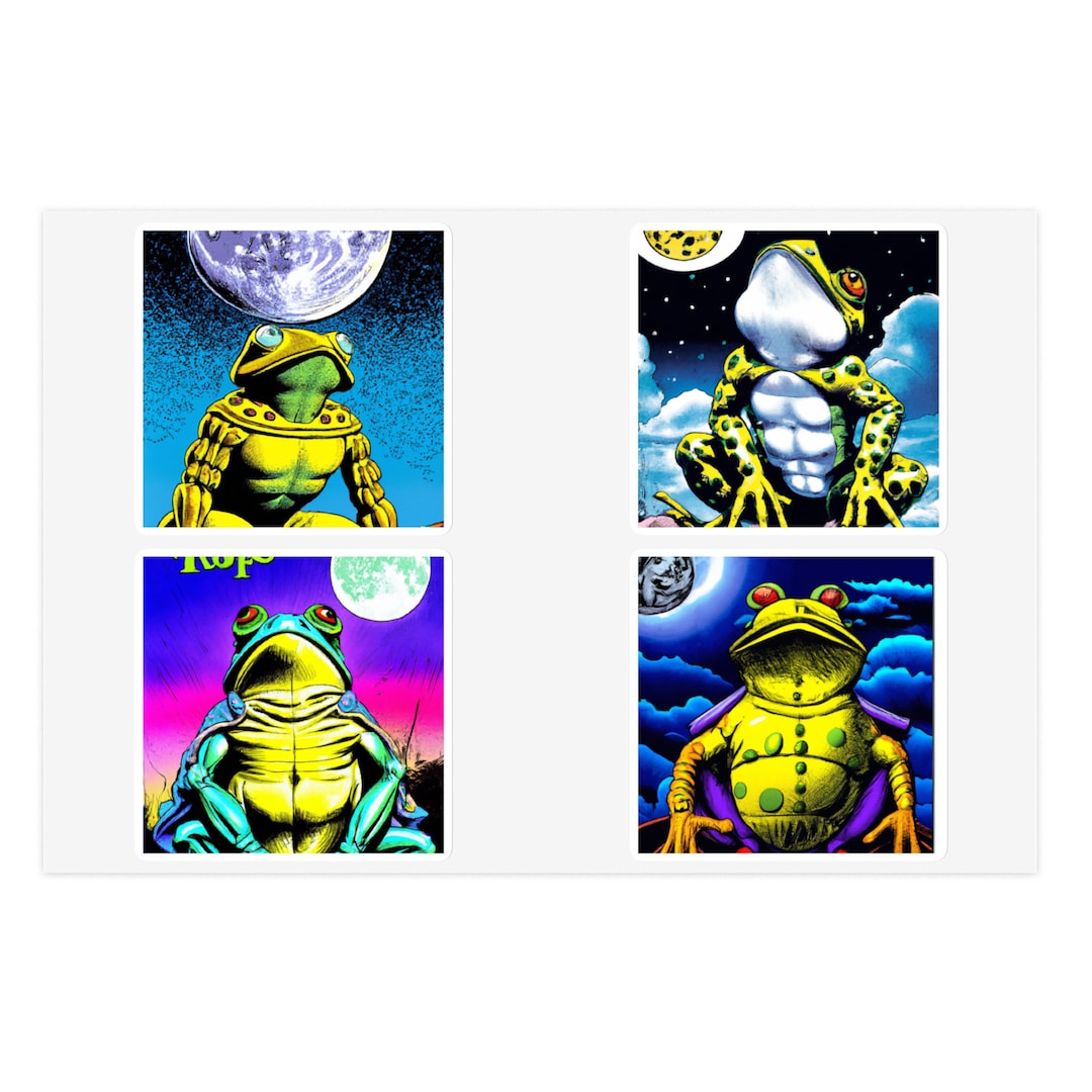 Space Toads Sticker Sheets Comic Book Toad Drawing Gift - Etsy