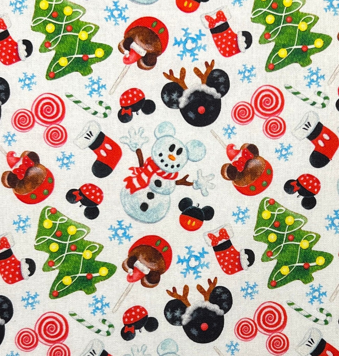 Mickey Mouse Christmas Remnants | 100% Cotton - Etsy