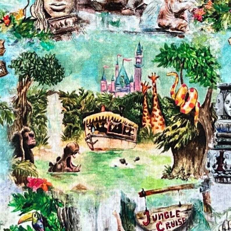 Jungle Cruise Back Side of Water Remnants | 100% Cotton - Etsy